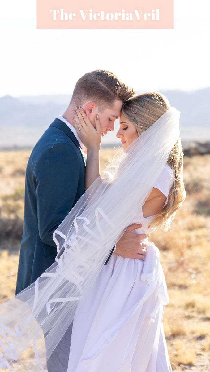 Double Layer Ribbon Edge Veil – Lovestruck + Golden