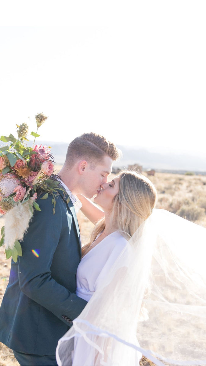 Double Layer Ribbon Edge Veil – Lovestruck + Golden